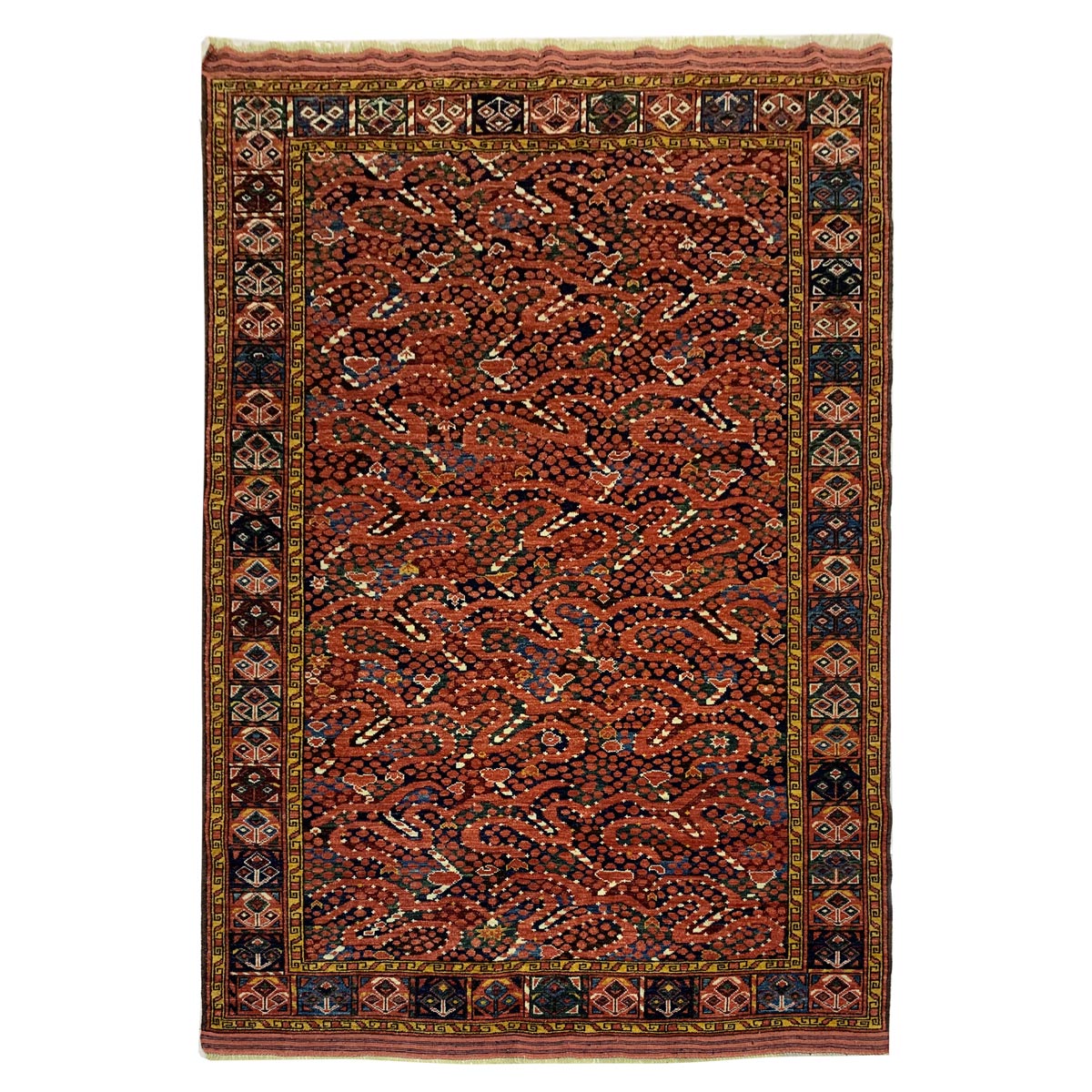 Red Bashiri Hand-woven Afghani Carpet | Turkmen Weave Area Carpet 6.80 ...