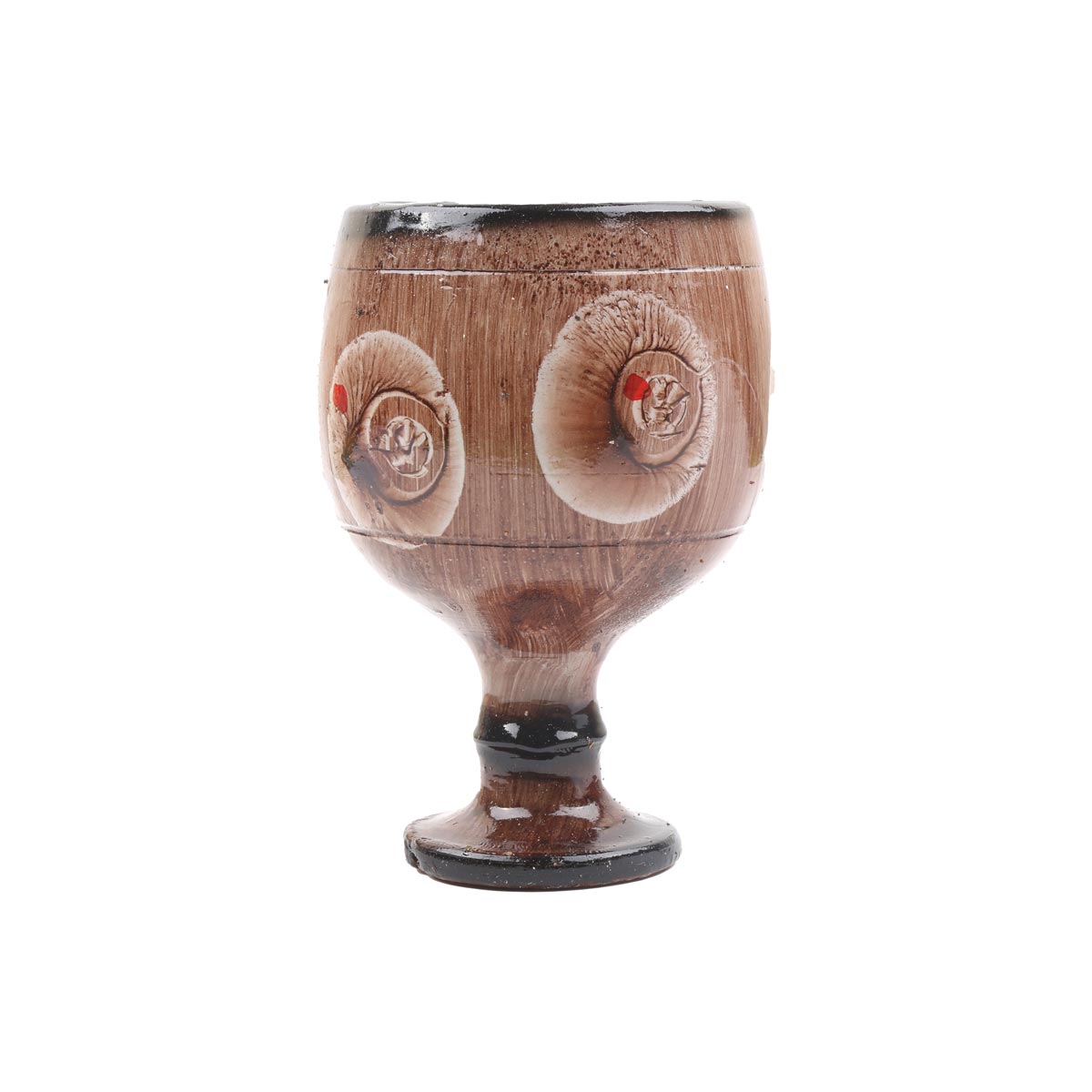 Brown Ceramic Glass | Handmade Engraved Glass | Aseel