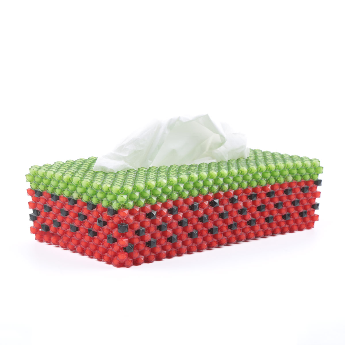Watermelon Beaded Napkin Box | Handmade Tissue Paper Holder | Aseel