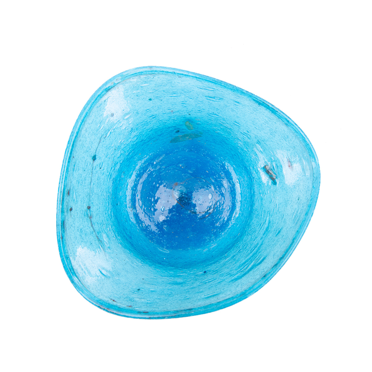 Handcrafted Blue Glass Flower Pot | Glass Bowl Vase for Flowers | Aseel