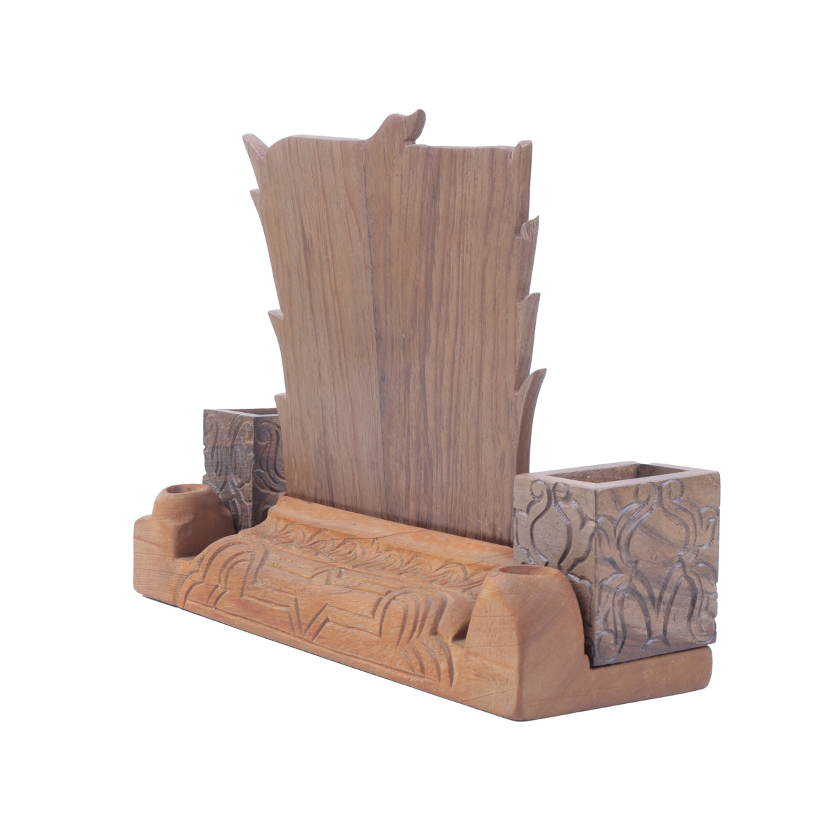 Cedar & Walnut Name Stand | Wooden Desk Name Stand | Aseel