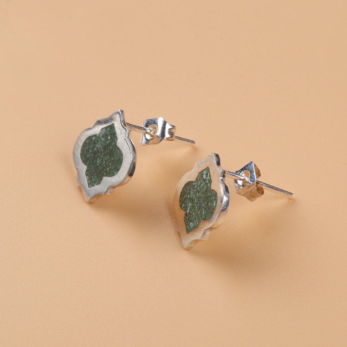 Green Bamyan Turquoise Handmade Earrings | Aseel