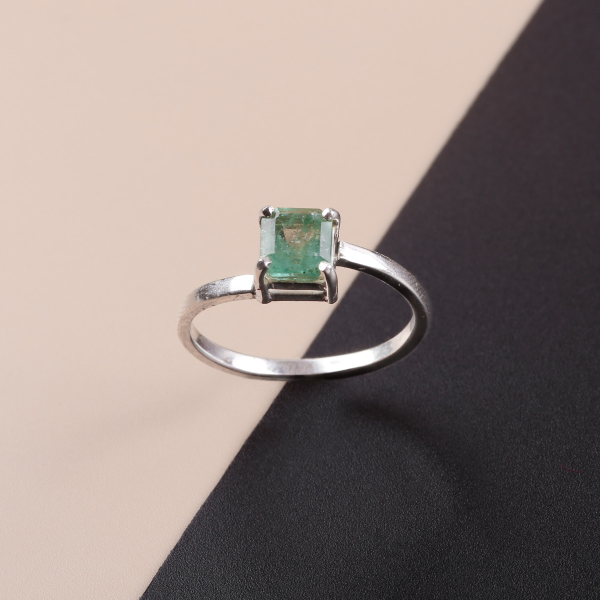 Silver Handmade Ring| Panjsher Emerald Women Ring | Aseel