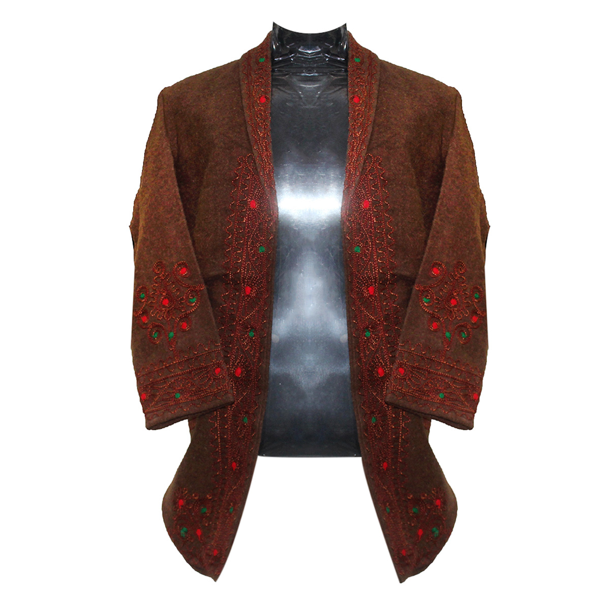 Floral Embroidered Coat | Handmade Women's Overcoat | Aseel